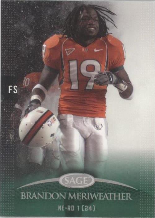 2007 SAGE Autographed Football - #35 Brandon Meriweather (RC) for sale ...