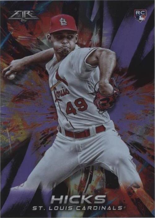 2018 Topps Fire - Purple #194 Jordan Hicks /99 (RC) for sale online | eBay