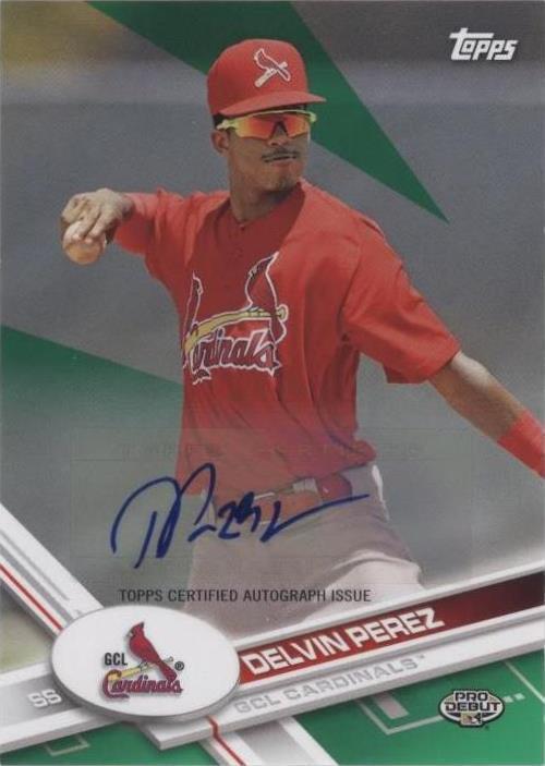 2017 Topps Pro Debut - Delvin Perez #67 Green Autographs /99 (AU, RC ...