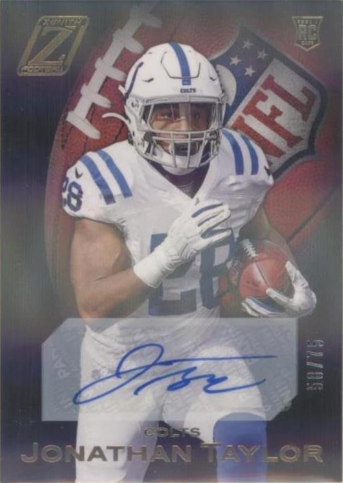2020 Panini Zenith - Rookies Jonathan Taylor #60 Autographs /75 (AU, RC ...