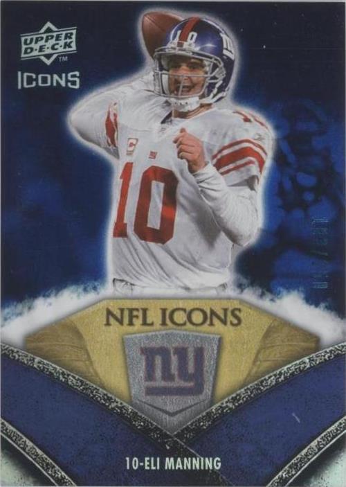 2008 Upper Deck Icons - NFL Icons Rainbow Blue #NFL21 Eli Manning /250 ...