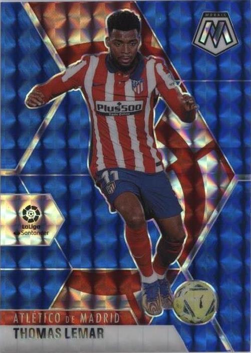 2020-21 Panini Mosaic La Liga - Thomas Lemar #96 Blue Mosaic /99 for ...