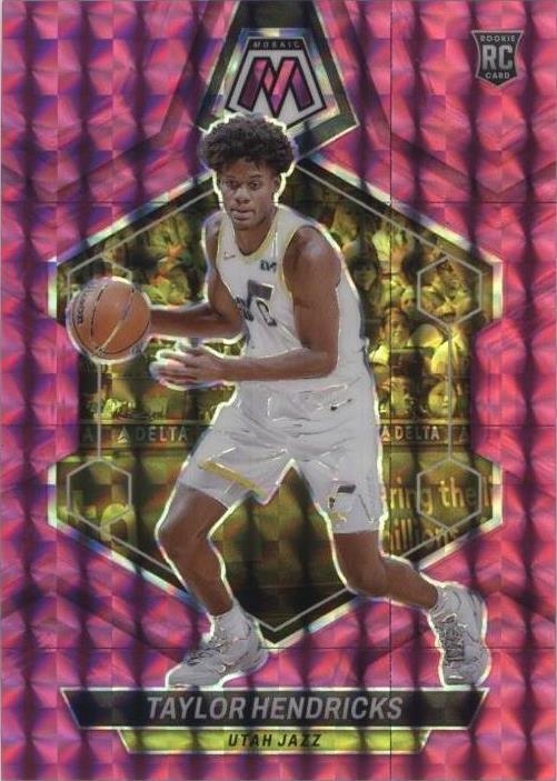 2023-24 Panini Mosaic - Rookies Taylor Hendricks #221 Pink Mosaic Prizm ...