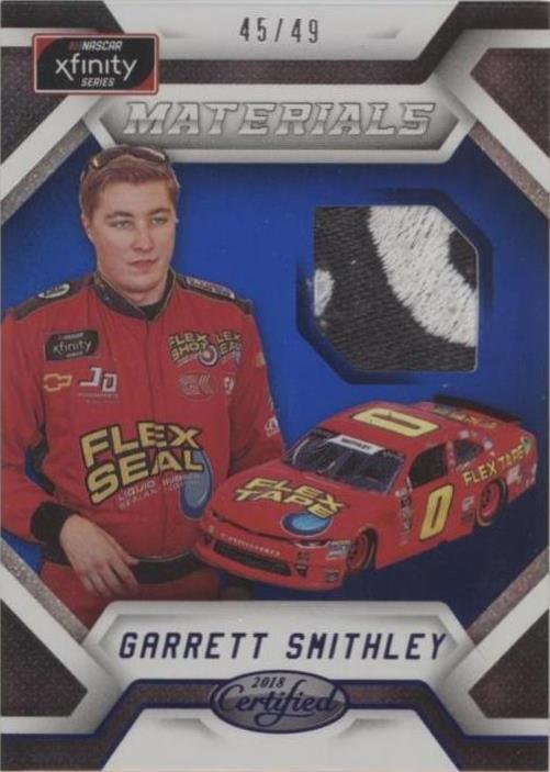 2018 Panini Certified - Xfinity Materials Garrett Smithley #XM-GS Blue ...