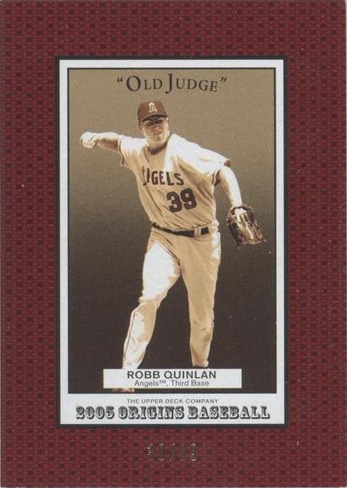 2005 Upper Deck Origins - Old Judge Red #200 Robb Quinlan /99 for sale ...