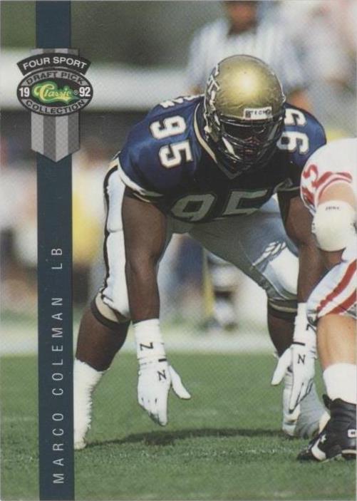 1992 Classic Four Sport Draft Pick Collection - #122 Marco Coleman (RC ...