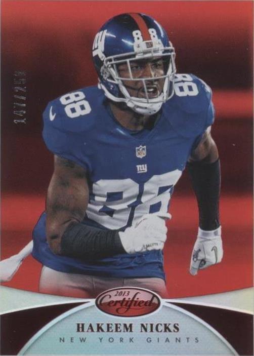 2013 Panini Certified - Hakeem Nicks #117 Mirror Red /250 for sale ...