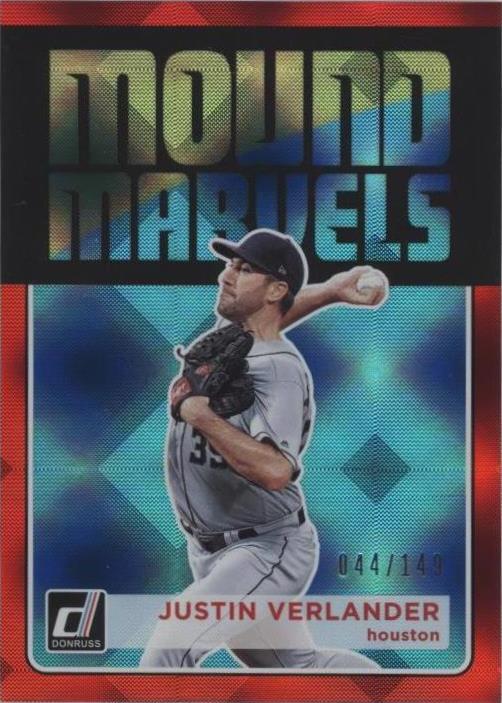 2018 Panini Donruss - Mound Marvels Red #MM6 Justin Verlander /149 for ...