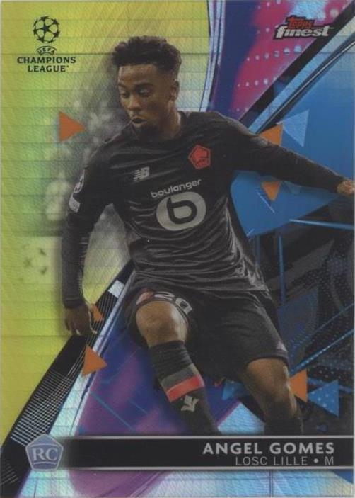2021-22 Topps Finest UCL - Yellow Prism Refractor #65 Angel Gomes /250 ...
