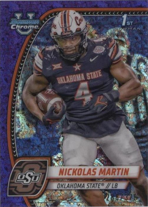 2024 Bowman University Chrome - Nickolas Martin #199 Purple Mini ...