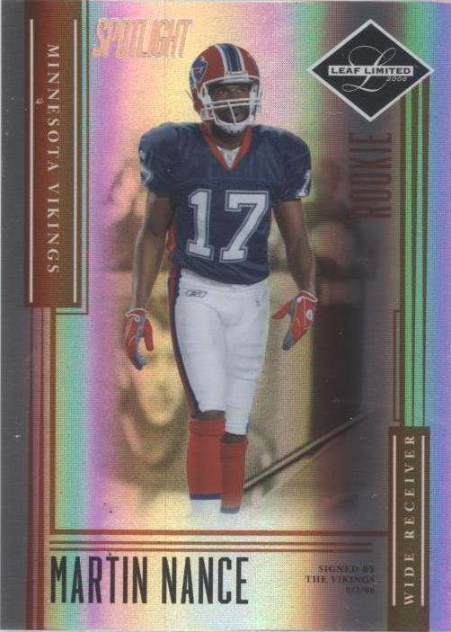 2006 Leaf Limited - Rookie Martin Nance #223 Bronze Spotlight /50 (RC) for sale online | eBay