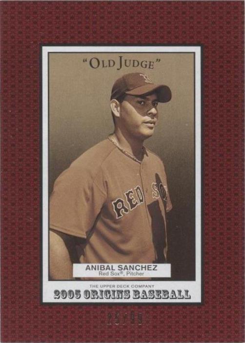 2005 Upper Deck Origins - Old Judge Red #204 Anibal Sanchez /99 (RC ...