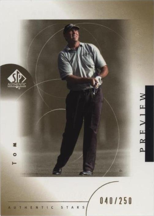 2001 SP Authentic Preview - Authentic Stars Tom Lehman #27 Gold /250 ...