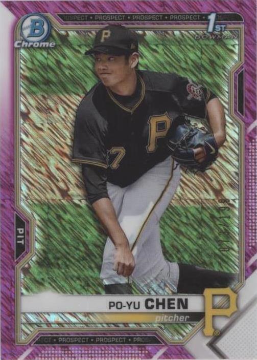 2021 Bowman Chrome - Prospects Po-Yu Chen #BCP-223 Fuchsia Shimmer Refractor /199 (RC) for sale ...