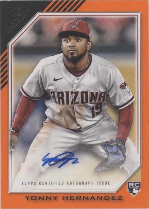 2022 Topps Gallery - Rookie Autographs Orange #RA-YH Yonny Hernandez ...