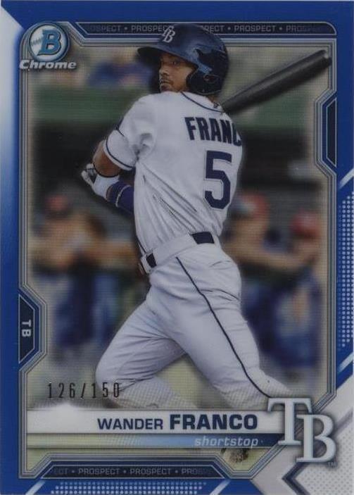 2021 Bowman - Chrome Prospects Wander Franco #BCP-57 Blue Refractor /150 (RC) for sale online | eBay