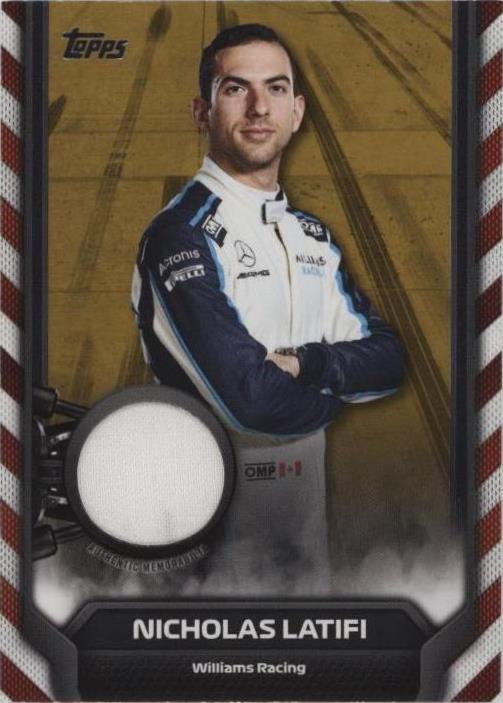 2021 Topps Formula 1 - F1 Relics Gold #F1R-NL Nicholas Latifi /50 (MEM ...
