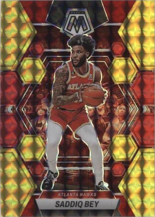 2022-23 Panini Mosaic - Choice Fusion Red & Yellow Prizm #25 Saddiq Bey ...