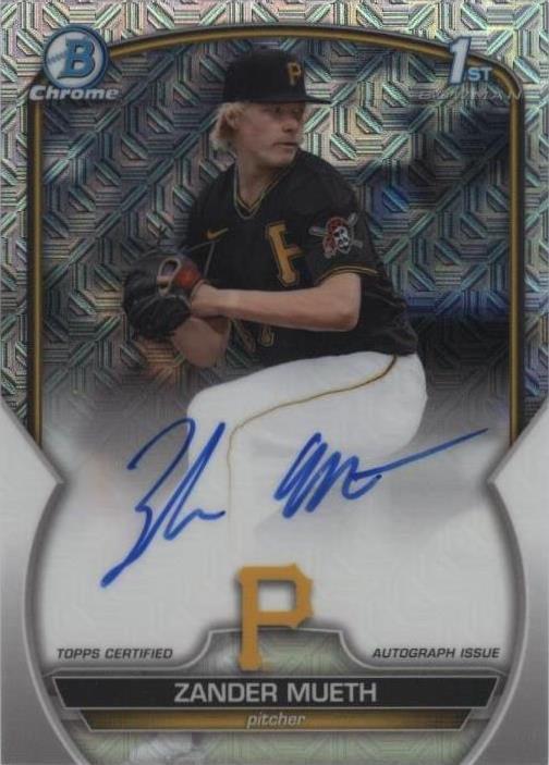 2023 Bowman Draft - Chrome Prospect Autographs Zander Mueth #CDA-ZM ...