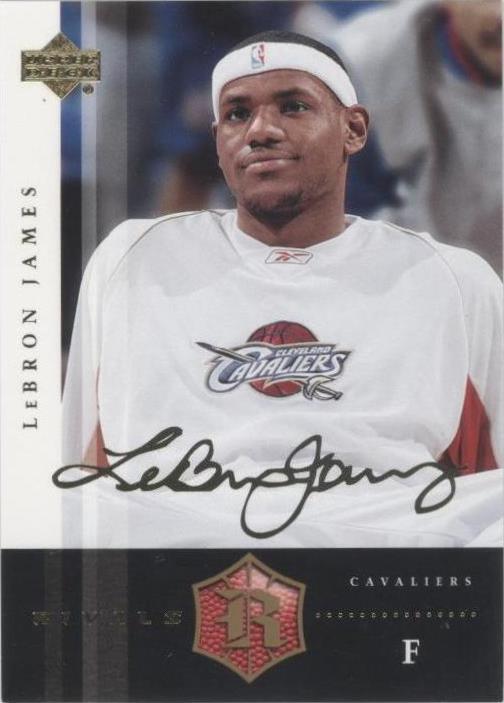 2004-05 UD Rivals - Gold Facsimile Signature #1 LeBron James for sale ...