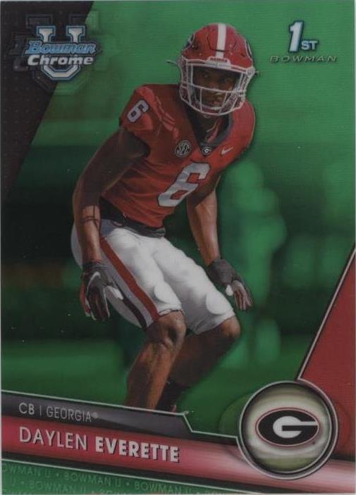 2023 Bowman University Chrome - Daylen Everette #9 Green Refractor /99 ...