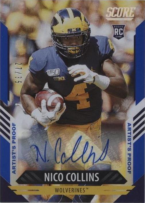 2021 Score - Rookies Artist Proof Signatures #335 Nico Collins /35 (AU ...