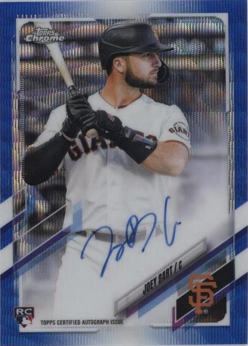 2021 Topps Chrome - Rookie Autographs Joey Bart #RA-JB Blue Wave Refractor /150 (AU, RC) for ...