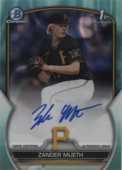 2023 Bowman Draft - Chrome Prospect Autographs Zander Mueth #CDA-ZM ...