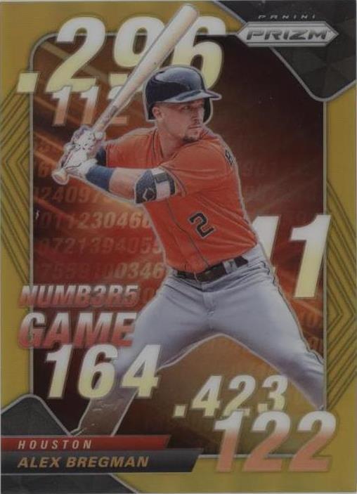 2020 Panini Prizm - Numbers Game Alex Bregman #NG-4 Gold Prizm /10 for ...