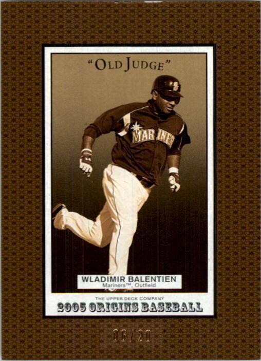 2005 Upper Deck Origins - Old Judge Wladimir Balentien #285 Gold /20 ...