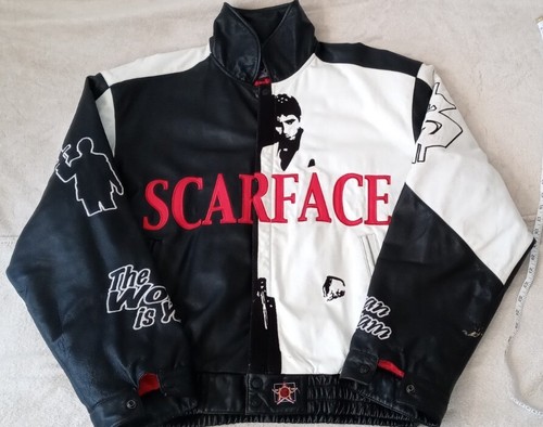 scarface learher Jacket JH DESING VINTAGE size L ( RARE SIZE scarface learher Jacket JH DESING VINTAGE size L ( RARE SIZE