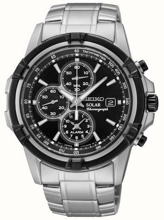 Seiko Men's Chronograph Solar Powered Watch with Stainless Steel Strap ... Seiko Men's Chronograph Solar Powered Watch with Stainless Steel Strap ...