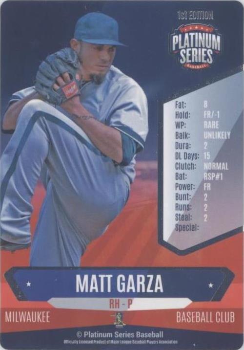 2015 Platinum Series Baseball 1st Edition - Matt Garza for sale online ...