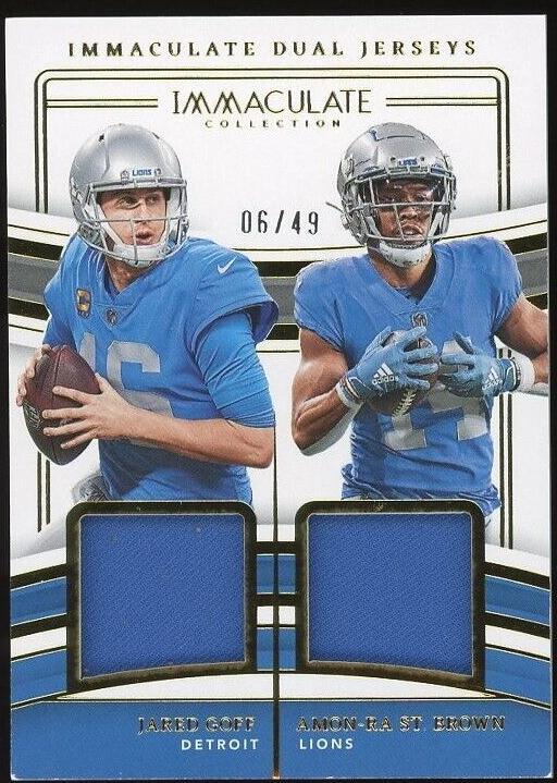 2023 Panini Immaculate Collection - Immaculate Dual Jerseys Jared Goff ...