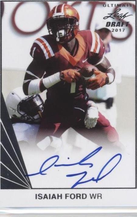 2017 Leaf Ultimate Draft - 1990 Leaf Autographs Isaiah Ford #UBA-IF1 ...