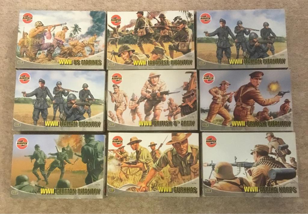 Set of 9 Airfix 1:72 scale size model soldiers | in Stirling | Gumtree