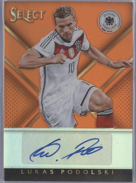 2015-16 Panini Select - Signatures Lukas Podolski #SS-LP Orange Prizm ...