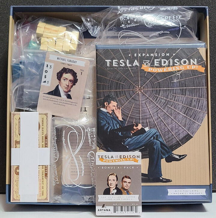 Tesla vs. Edison: War of Currents (2015) Board Game – Board Game Guys