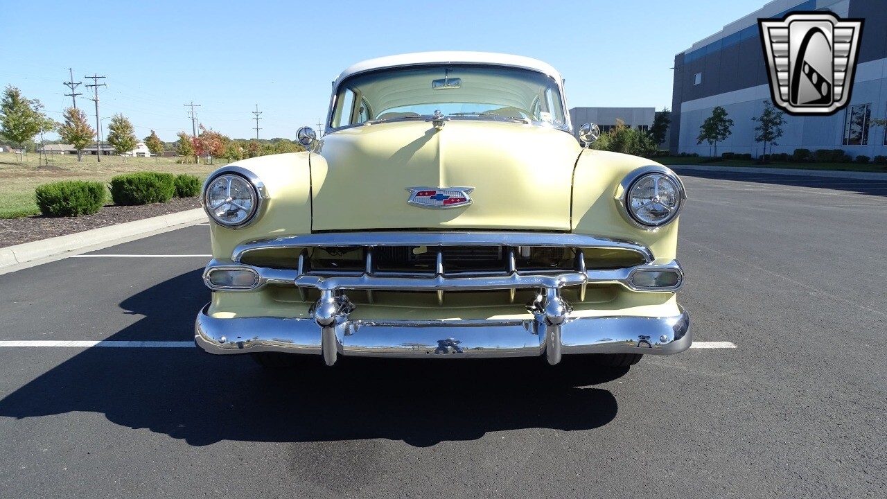 Yellow/white 1954 Chevrolet Bel Air 261 C.i. I6 5 Speed Manual ...