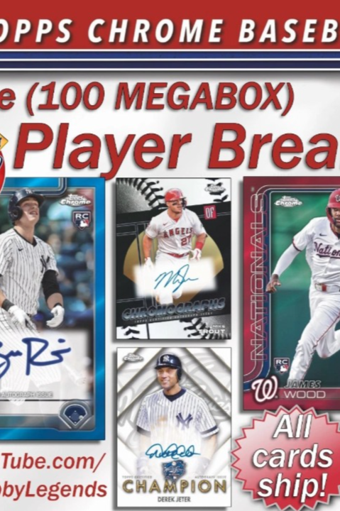 2025 Topps CHROME 5 Case (100 MegaBox) Player Break #3 | eBay Live Video