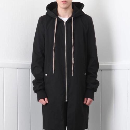 Rick Owens Hoodie Long Blouson Jacket men Size US 38 Black Rick Owens Hoodie Long Blouson Jacket men Size US 38 Black