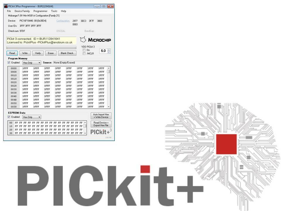 PICKitPlus GUI software for PICkit 3 Programmer - single software ...
