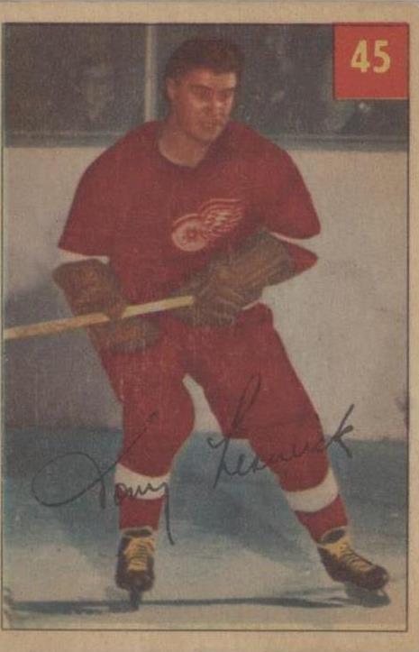 1954-55 Parkhurst - Tony Leswick #45 Text Back for sale online | eBay