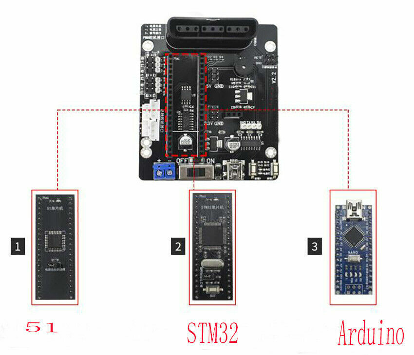 Купить Радио-усилители Unbranded 6/way servo controller robot robotic arm motherboard 51/STM32 ...