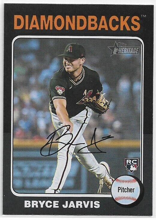 2024 Topps Heritage - Rookies Bryce Jarvis #287 Black Border "White ...
