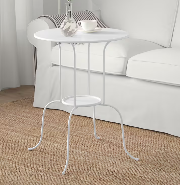 Ikea white round side table store