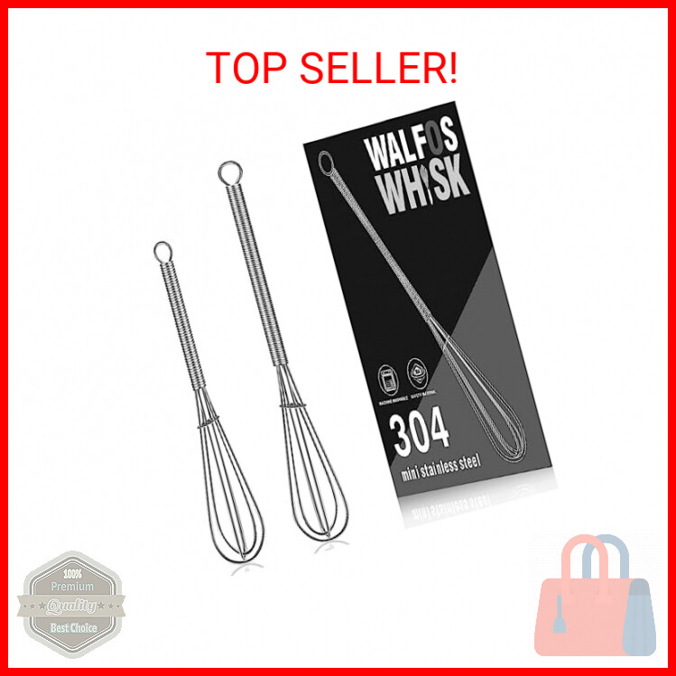 Mini Whisks Stainless Steel, Small Whisk 2 Pieces, 5in and 7in Tiny Wh ...
