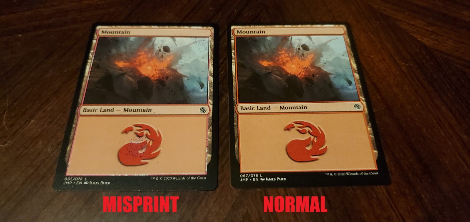MTG Jumpstart Misprint Mountain/Island MTG Jumpstart Misprint Mountain/Island