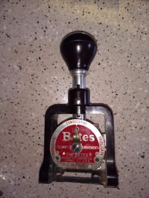 Numbering Machines - Vintage Bates Numberer Machine