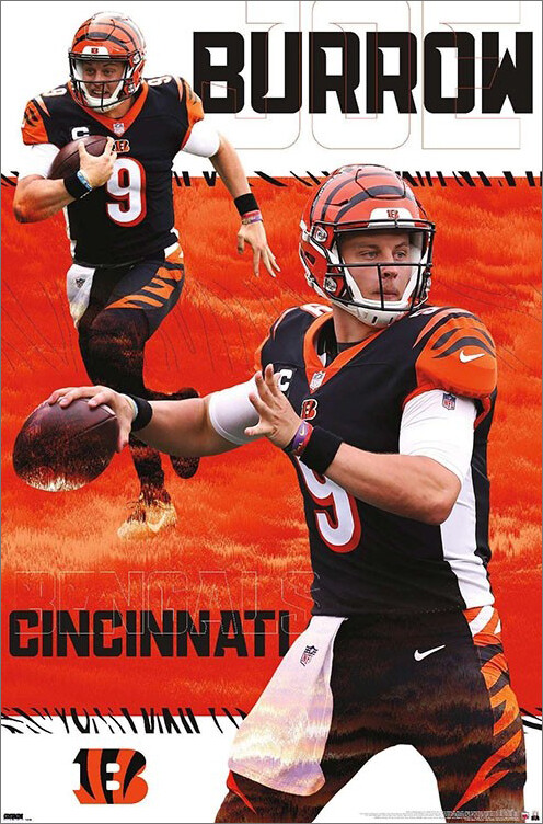 Joe Burrow SUPERSTAR Cincinnati Bengals NFL Football QB 22x34 Wall ...